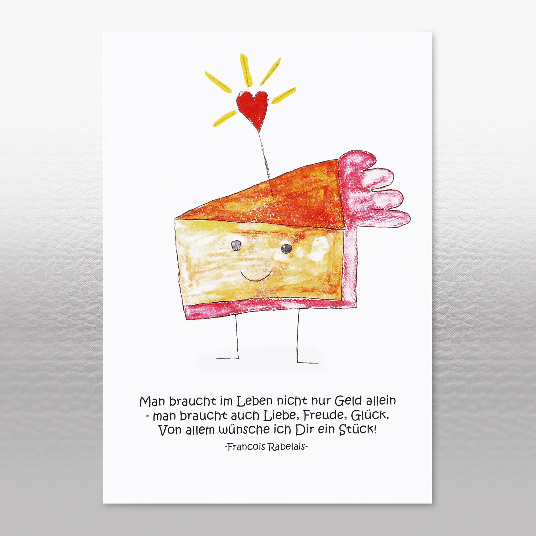 Geburtstagskarte – Tortenstück mit Herz - Lädchen-Online der Gelsenkirchener Werkstätten für ...